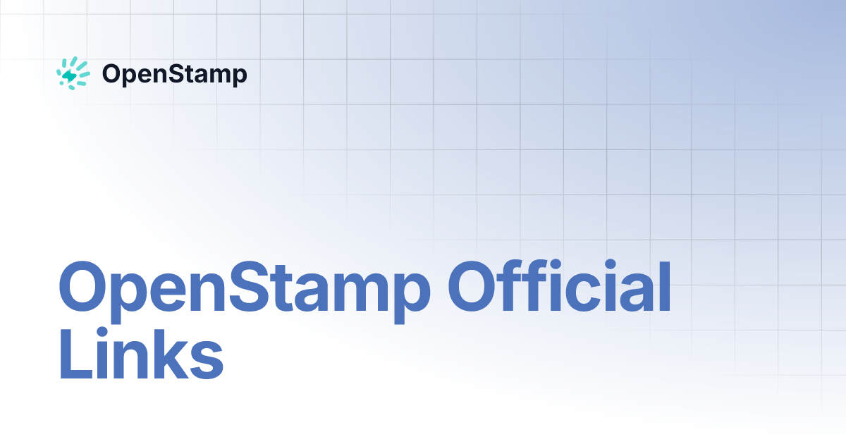 OpenStamp Official Links | OpenStamp